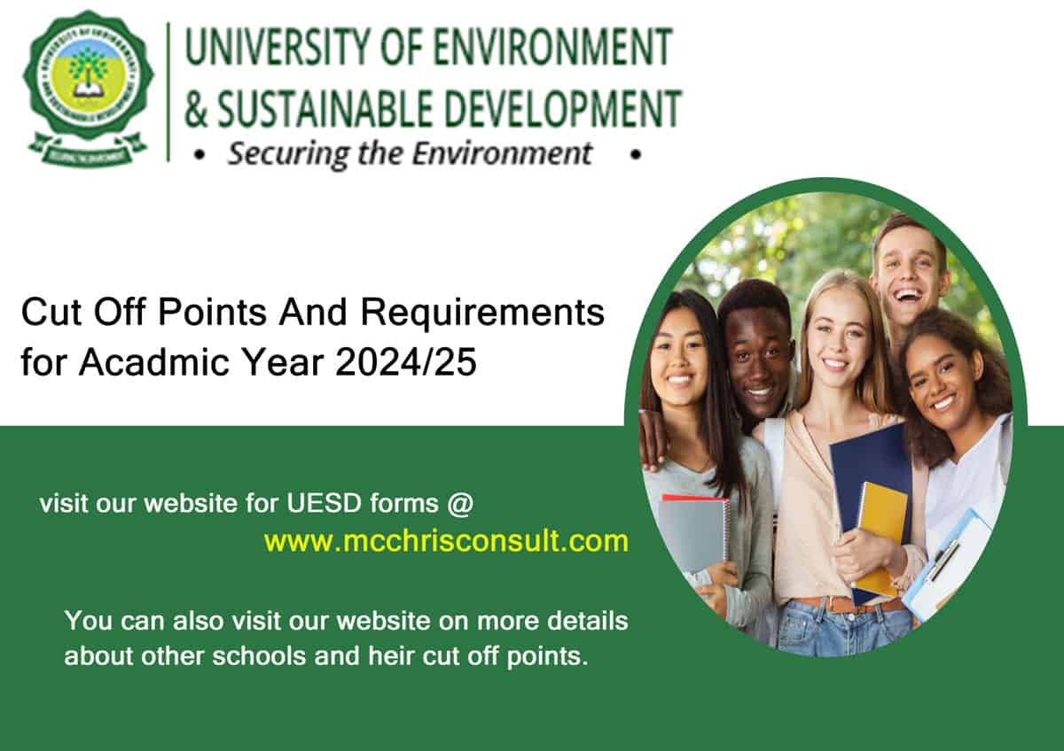 University of Environment and Sustainable Development (UESD) Cut-off ...