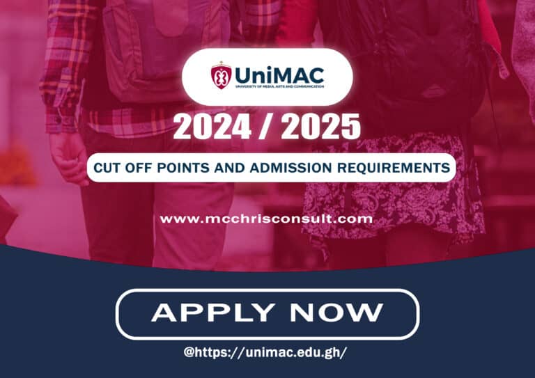 UNIVERSITY OF MEDIA, ARTS AND COMMUNICATION (UNIMAC) GIJ CUT-OFF POINTS ...